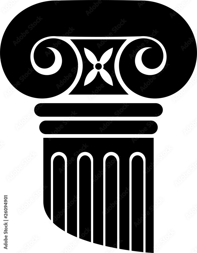 Ionic columns Stock Vector | Adobe Stock