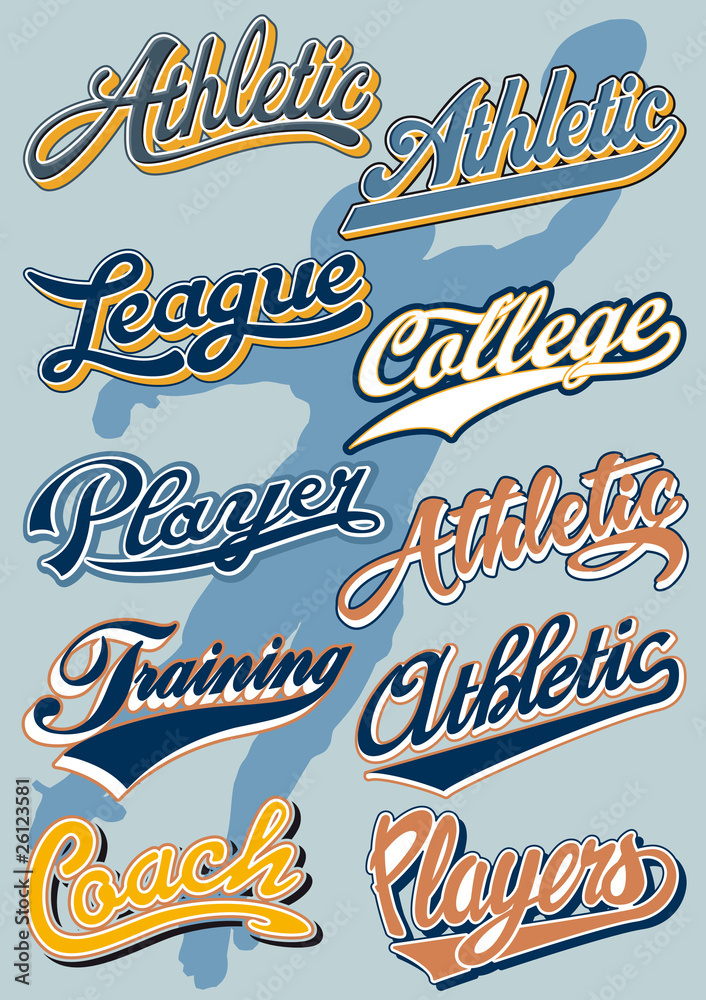 Athletic department script Stock Vector | Adobe Stock