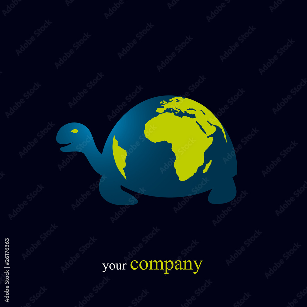 logo entreprise, tortue globe terrestre Stock Vector | Adobe Stock