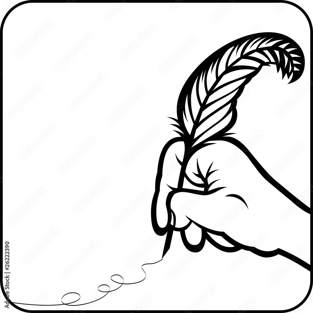Writing Hand vector Stock Vector | Adobe Stock