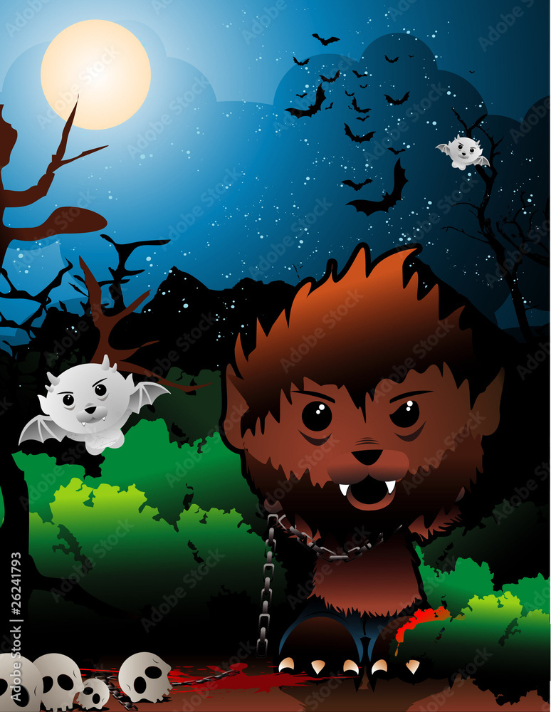 wolfman vector Stock Vector | Adobe Stock