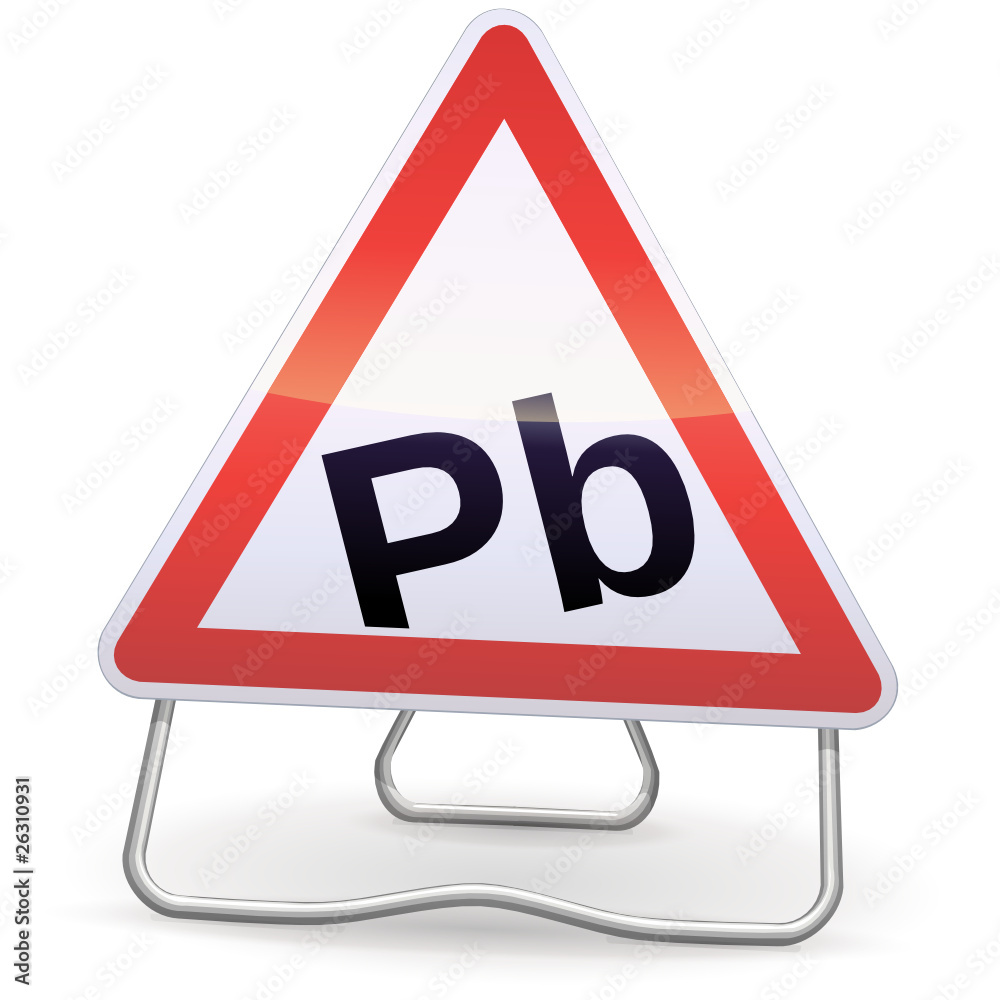 Panneau de danger plomb (métal ombre) Stock Vector | Adobe Stock