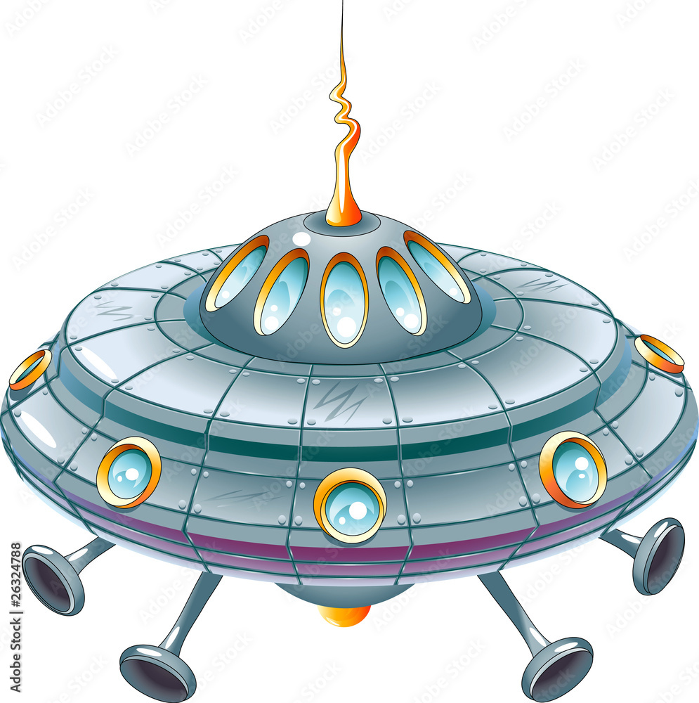 cartoon ufo Stock Vector | Adobe Stock