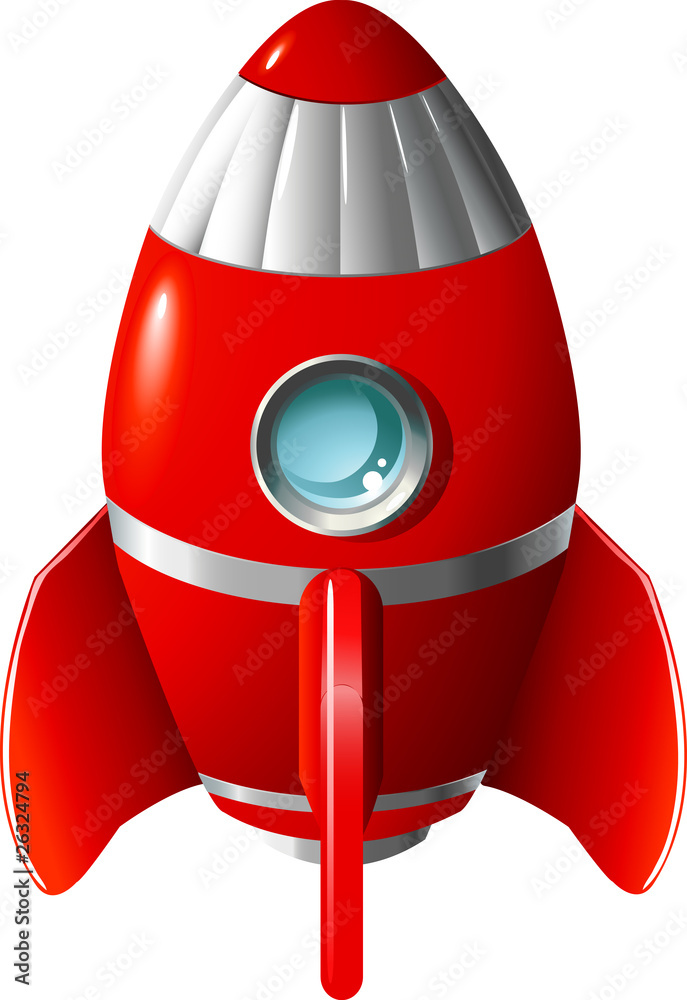 Cartoon rocket Stock Vector | Adobe Stock