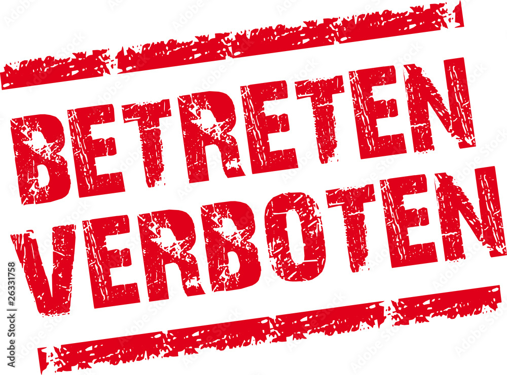 Stempel_BETRETEN VERBOTEN Stock Vector | Adobe Stock