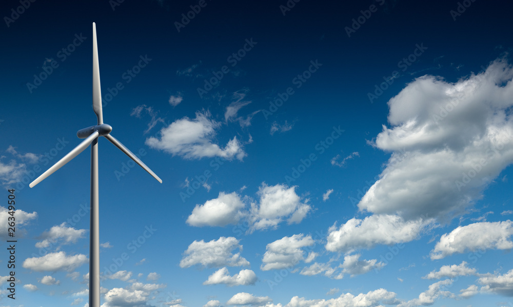 windrad im himmel Stock Photo | Adobe Stock