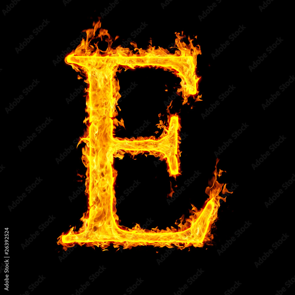 fire letter Stock Photo | Adobe Stock