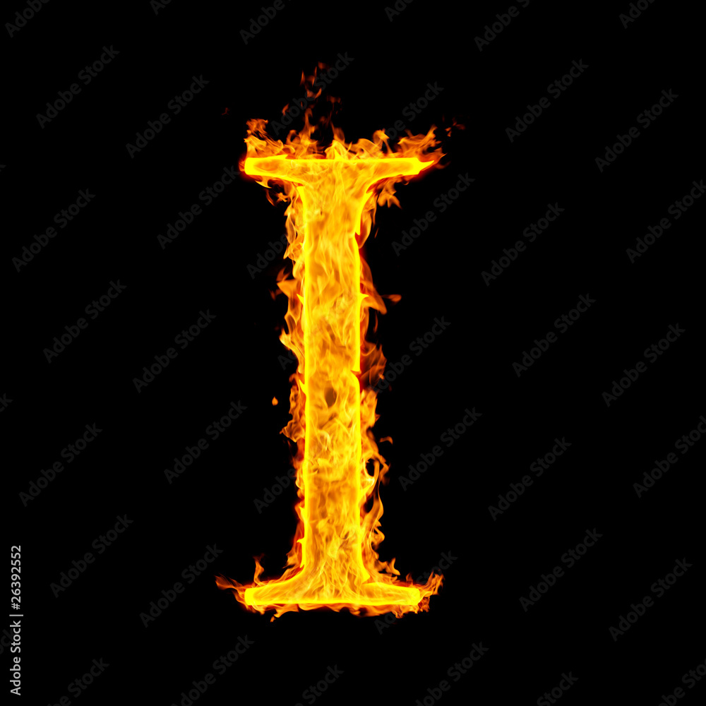 fire letter Stock Photo | Adobe Stock