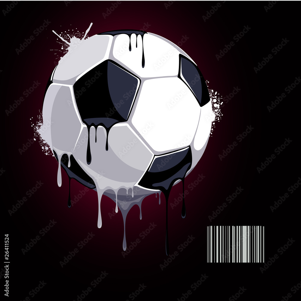 from the soccer ball dripping paint Stock Vector | Adobe Stock