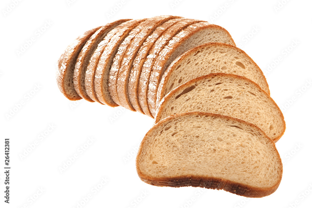 Brot geschnitten Stock-Foto | Adobe Stock