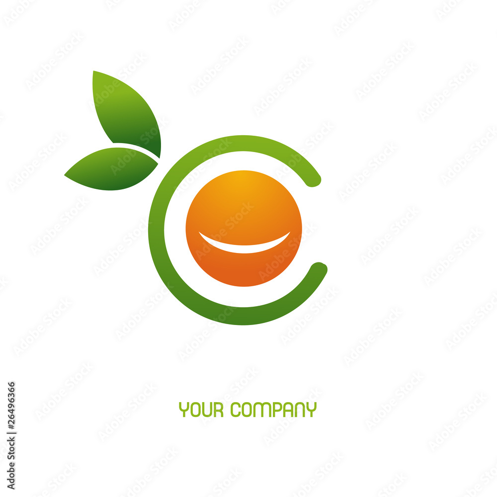 Vecteur Stock logo entreprise, orange bio | Adobe Stock