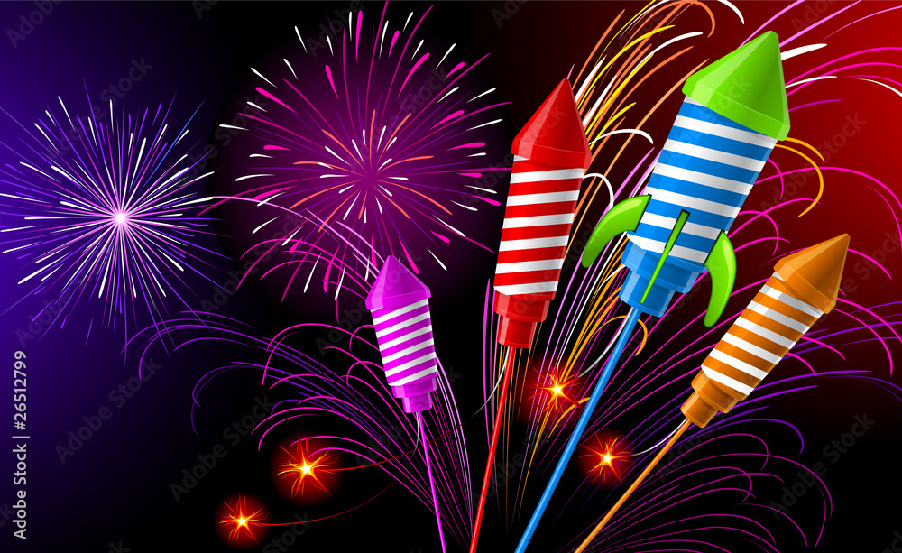 Fireworks Stock Vector | Adobe Stock