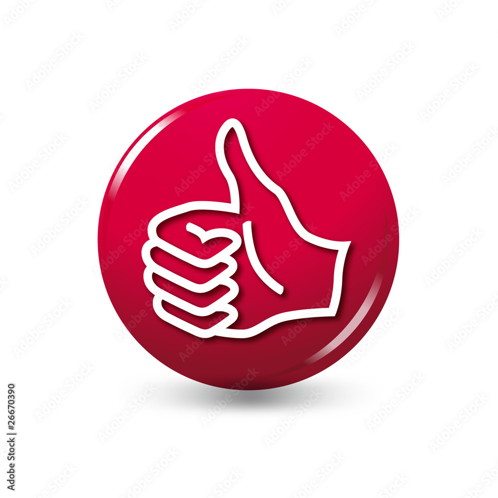 Vetor de icône pouce levé do Stock | Adobe Stock