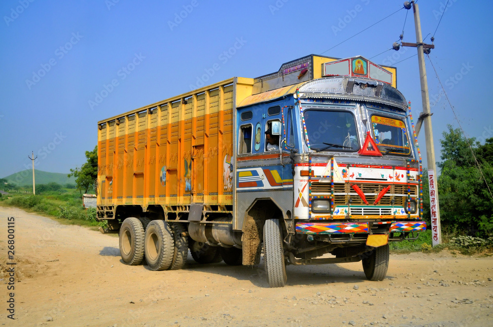 Truck in India Stock Photo | Adobe Stock