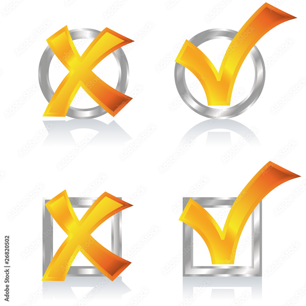 richtig falsch premium icons Stock-Vektorgrafik | Adobe Stock