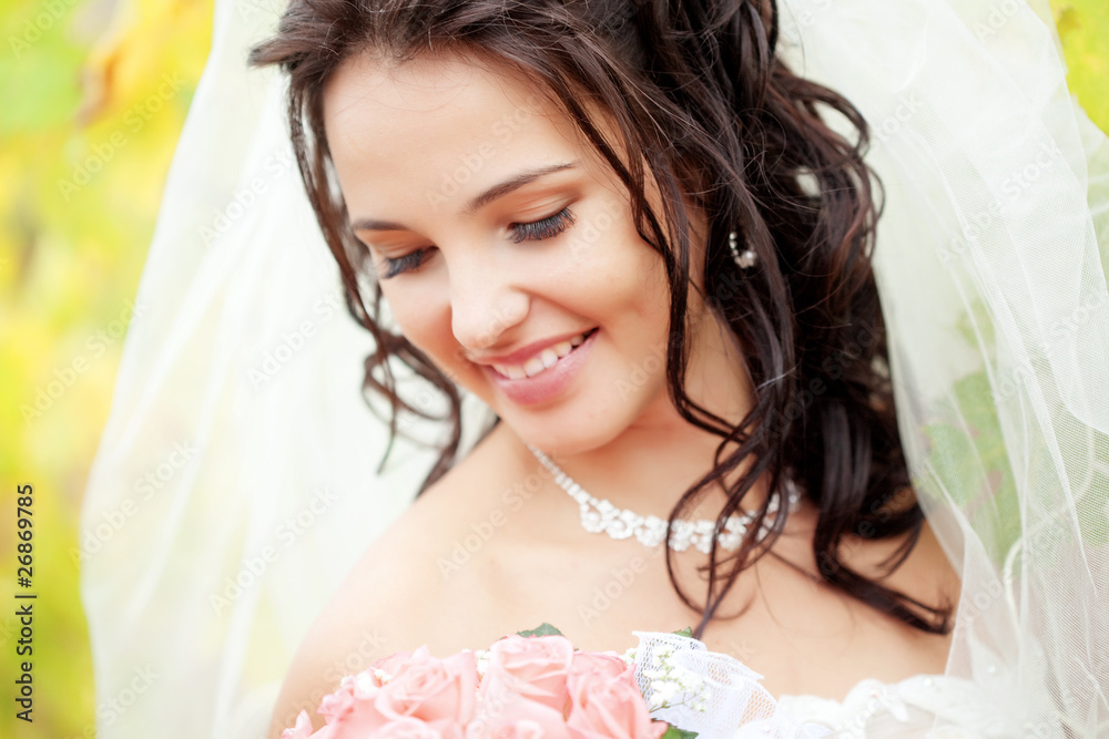Beautiful bride Stock Photo | Adobe Stock
