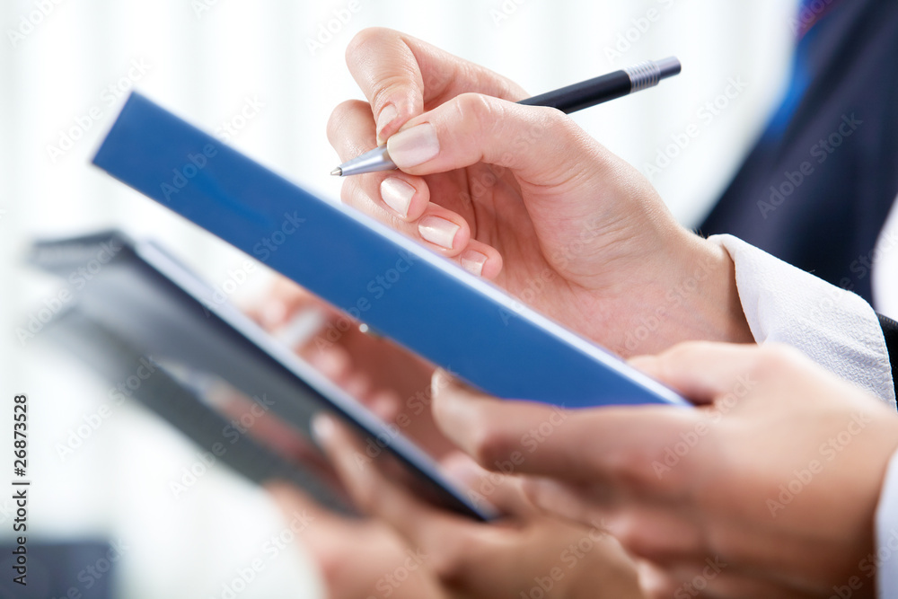 Making notes Stock-Foto | Adobe Stock