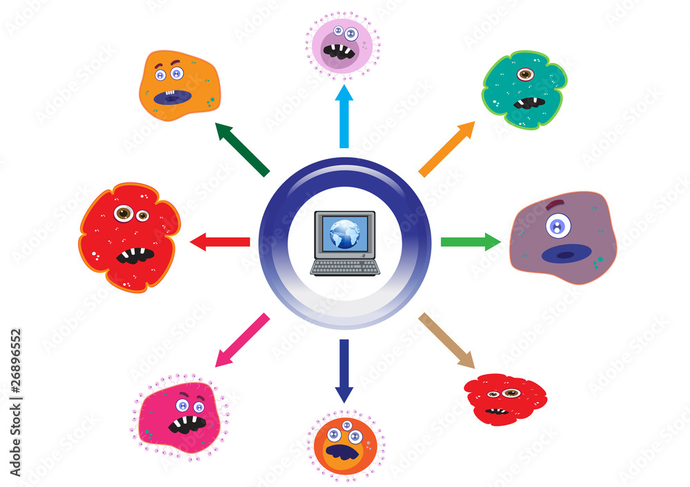 Computer Virus Illustration