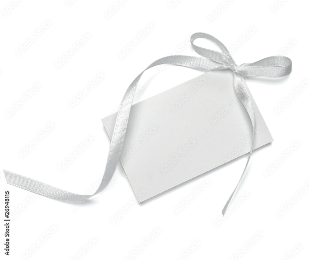 red ribbon card note Stock Photo | Adobe Stock