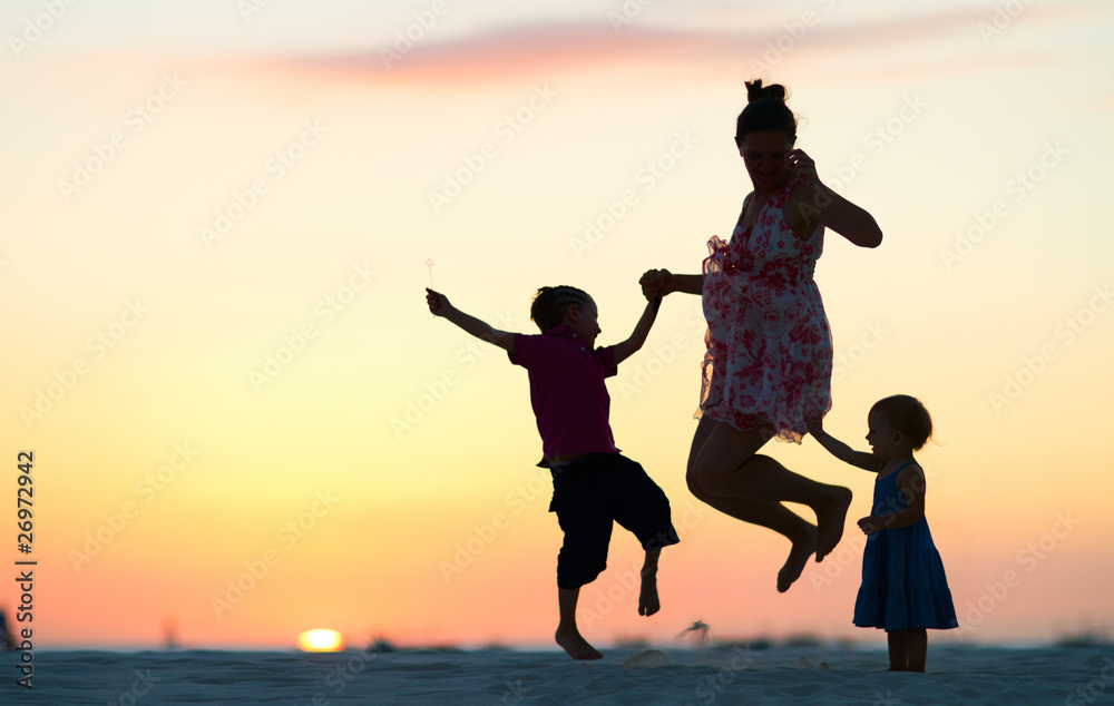 Family jumping Stock Photo | Adobe Stock