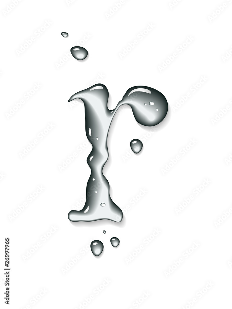 Water letter r Stock Vector | Adobe Stock