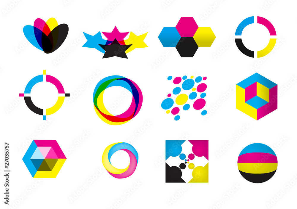 Photo & Art Print Vector cmyk icons, Nadia Averkina