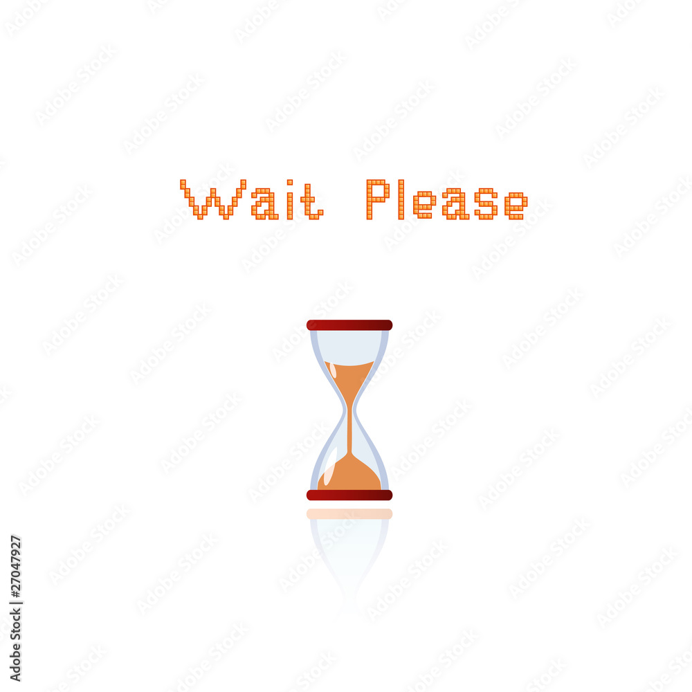 wait please Stock Vector | Adobe Stock