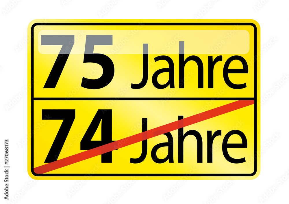 Geburtstag 75 Jahre Stock-Illustration | Adobe Stock