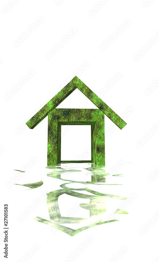 logo maison verte Stock Illustration | Adobe Stock