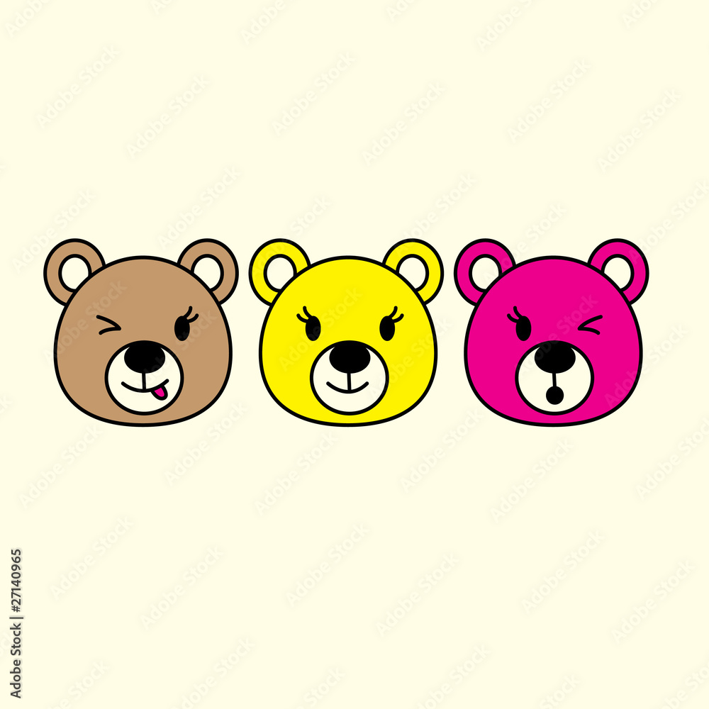 three bears Stock Vector | Adobe Stock