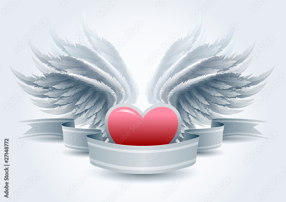 Angel love banner Stock Vector | Adobe Stock