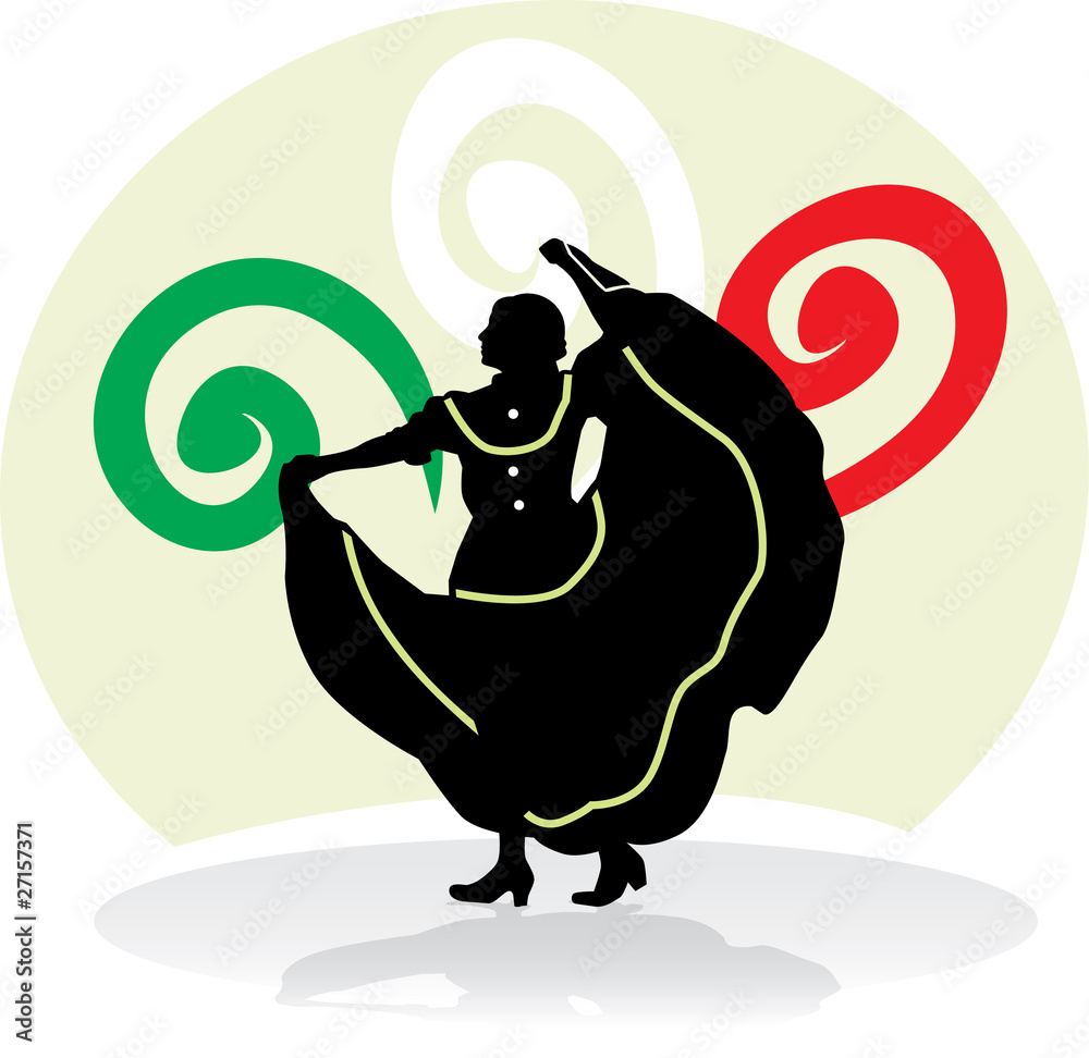 Mexican folklore dancer vector de Stock | Adobe Stock