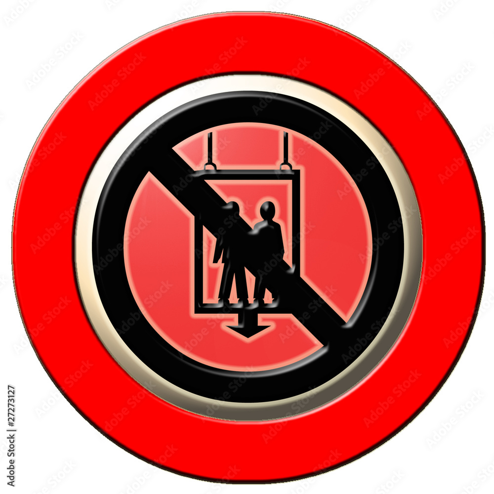 panneau danger, monte-charge Illustration Stock | Adobe Stock