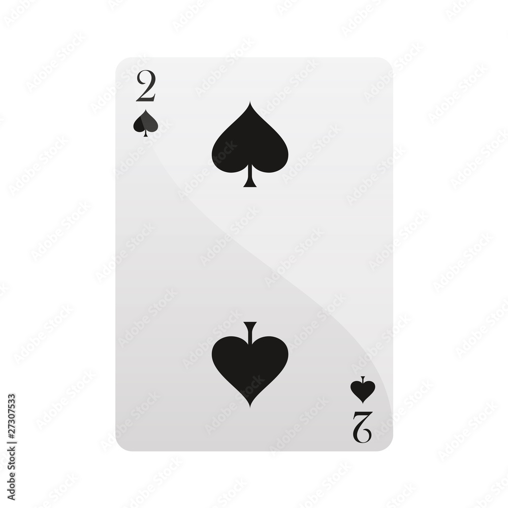 Vecteur Stock Carte deux piques Card | Adobe Stock