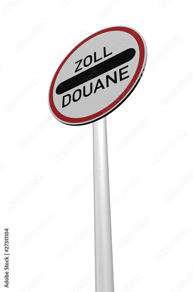 zoll roadsign Stock Illustration | Adobe Stock