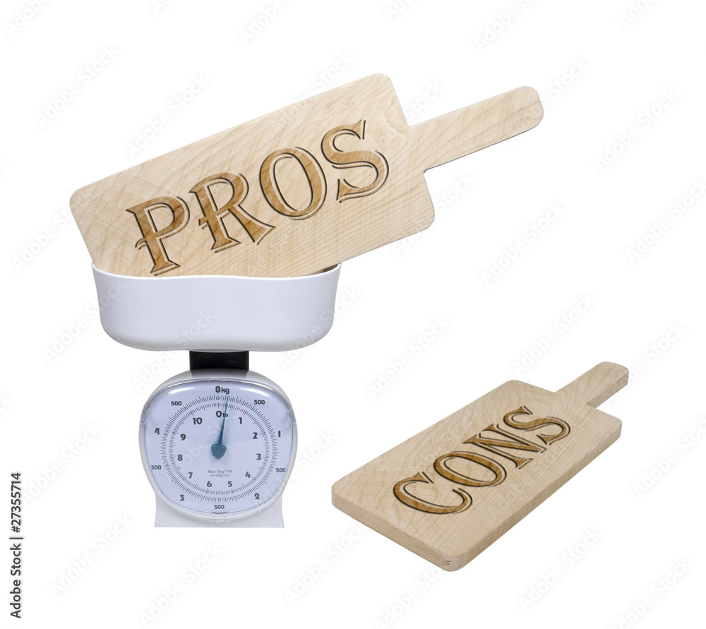 Weighing the Pros and Cons Stock Photo | Adobe Stock