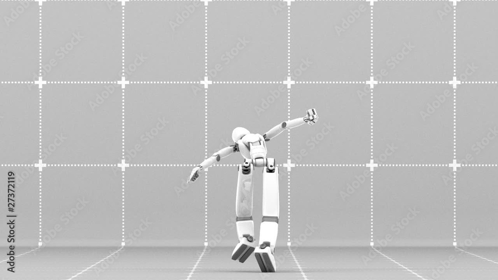 Crazy dance of white futuristic robot - Part 2 of 3 Stock Video | Adobe ...