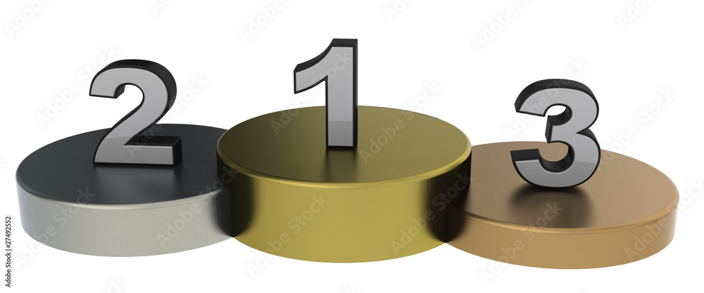 Siegertreppchen Stock-Illustration | Adobe Stock