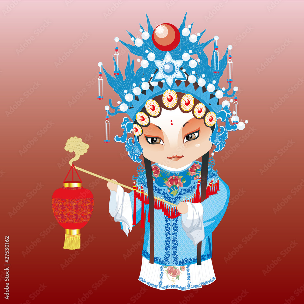 peking opera people Stock Vector | Adobe Stock