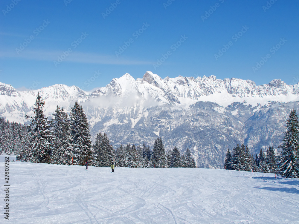 Winter in the alps Stock Photo | Adobe Stock