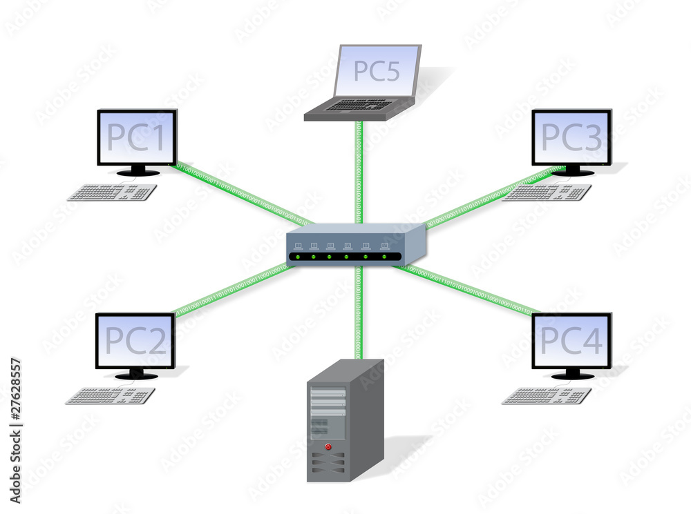 Stern Topologie Stock Illustration | Adobe Stock