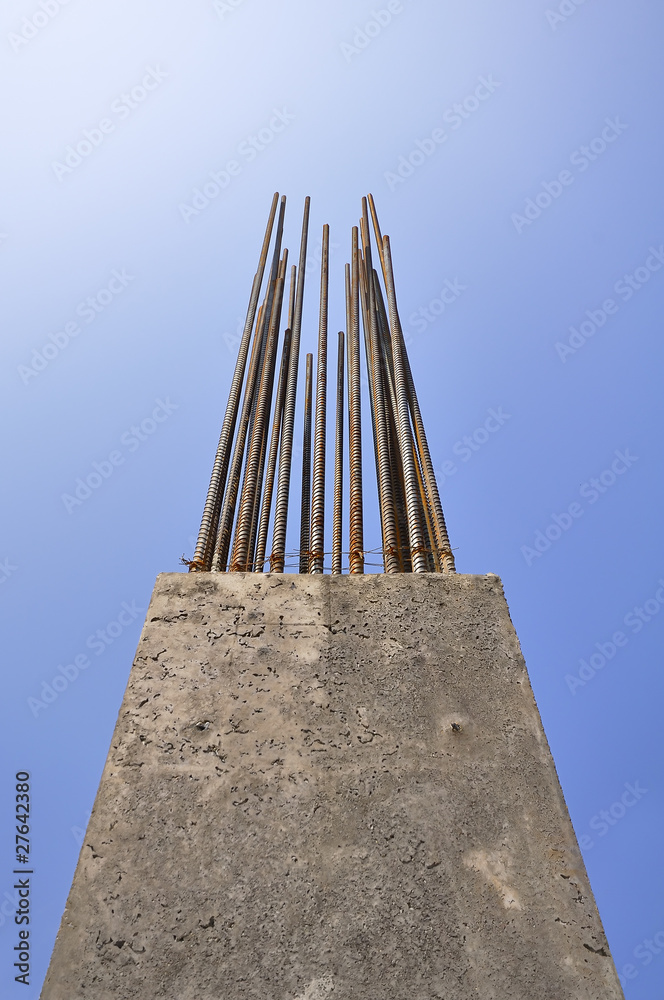 Structure of reinforced concrete columns. Stock Photo | Adobe Stock