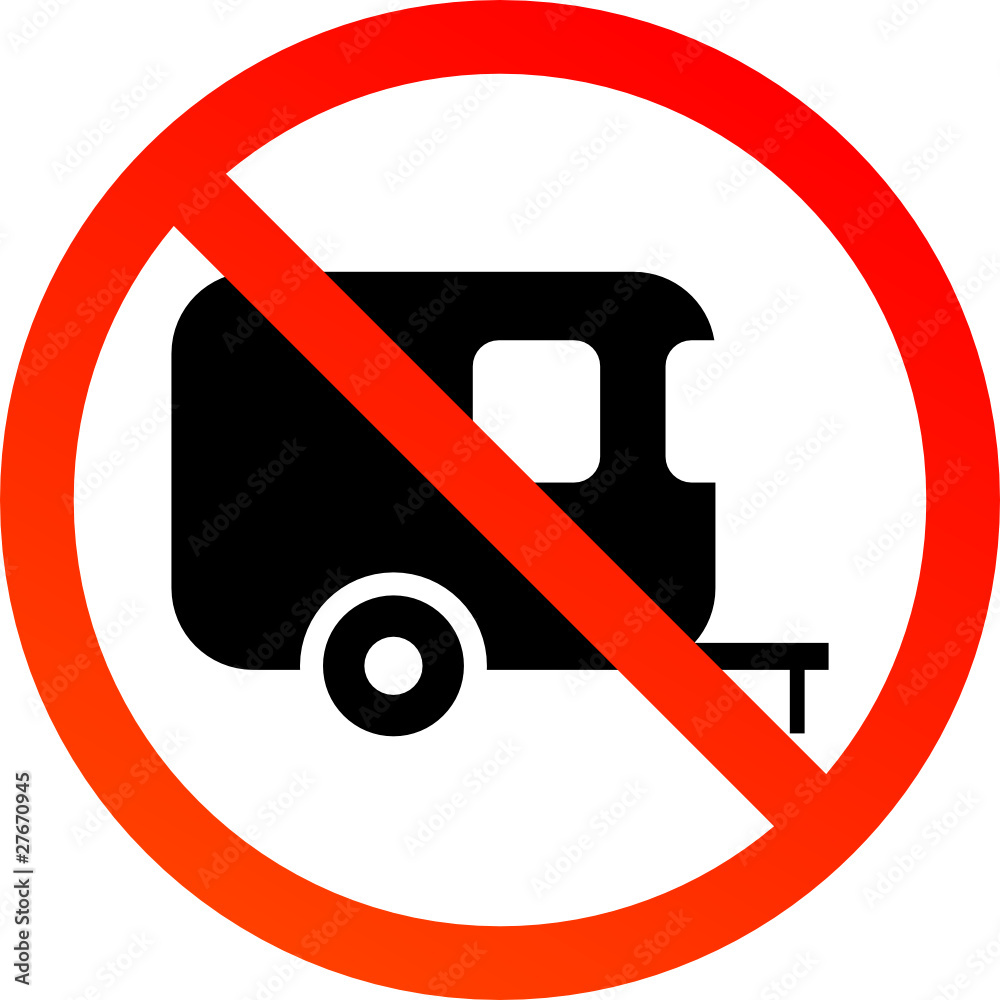 No caravan sign Stock Vector | Adobe Stock