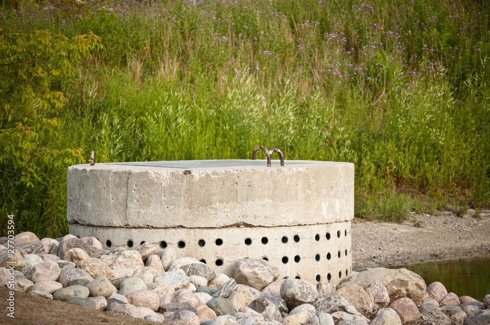 Stormwater Management System - Perforated Concrete Pipe Stock Photo ...