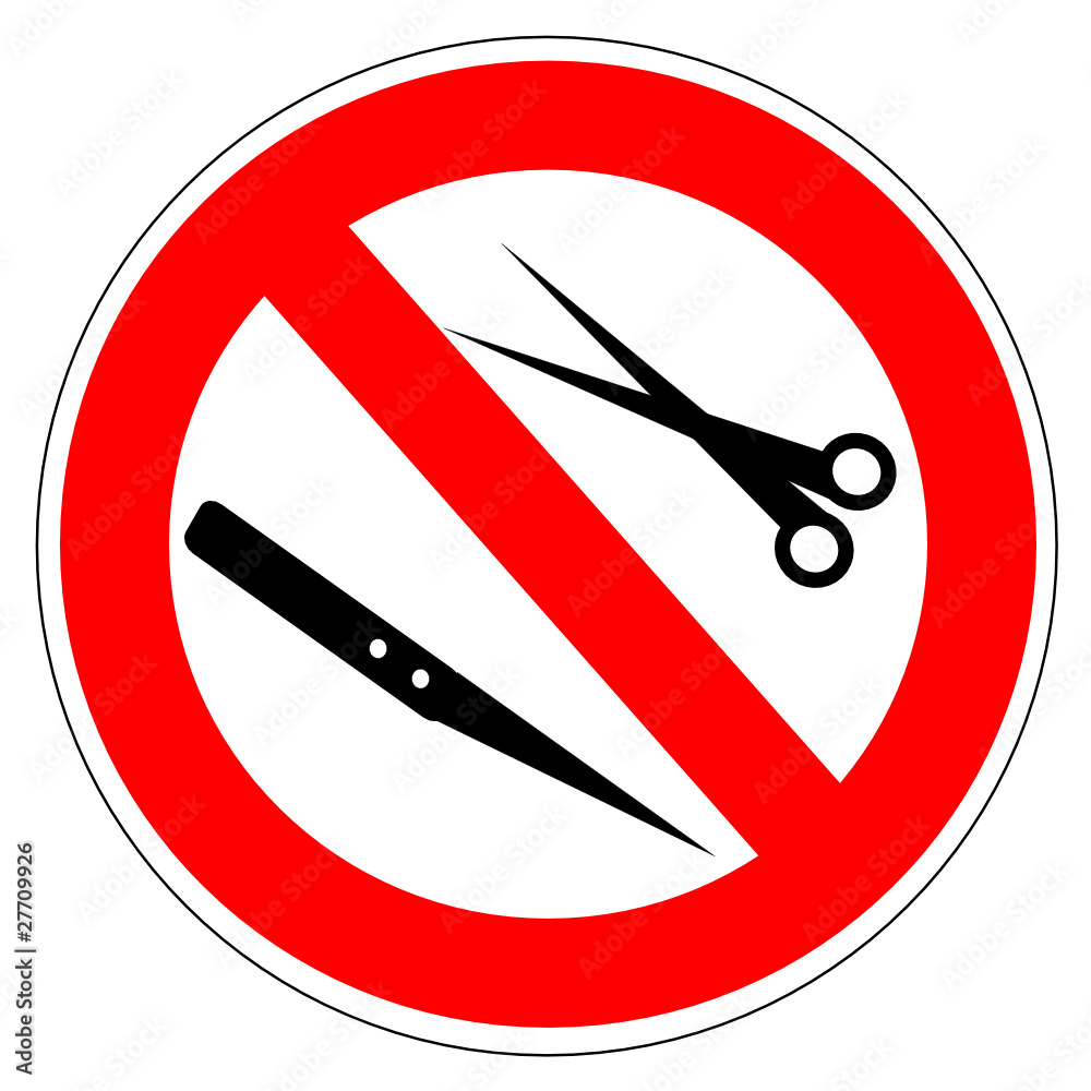 Panneau interdit aux armes blanches Stock Vector | Adobe Stock