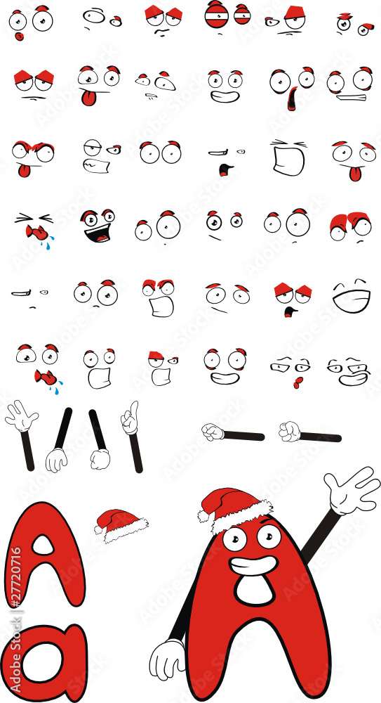 letter A cartoon Stock Vector | Adobe Stock