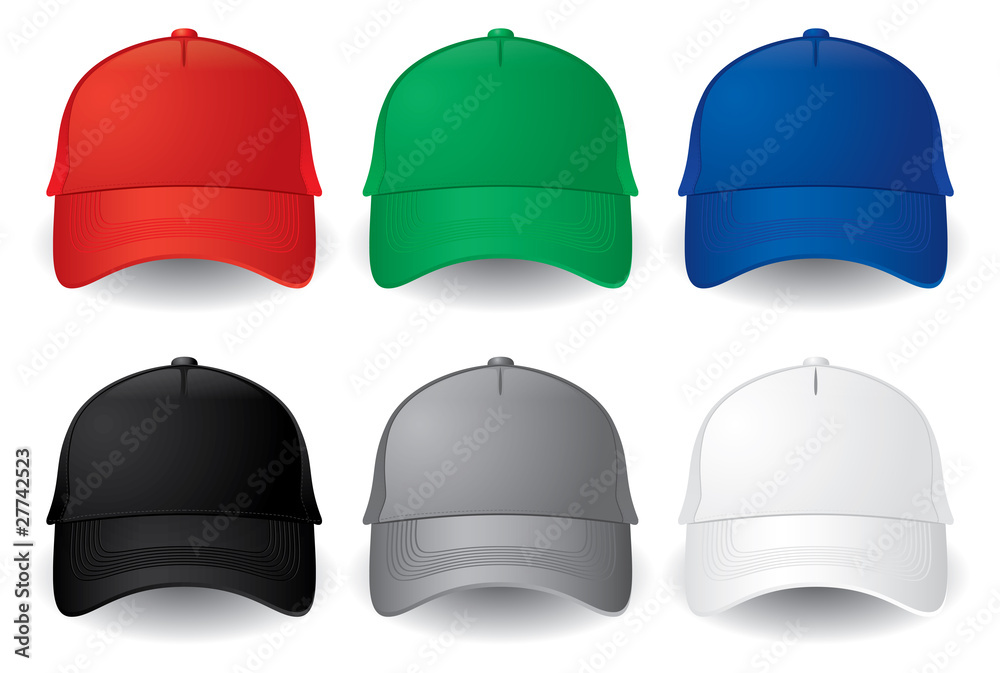 Vector baseball caps Stock Vector | Adobe Stock
