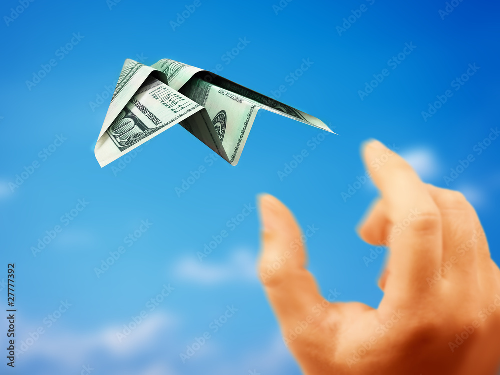 paper plane money Stock Photo | Adobe Stock