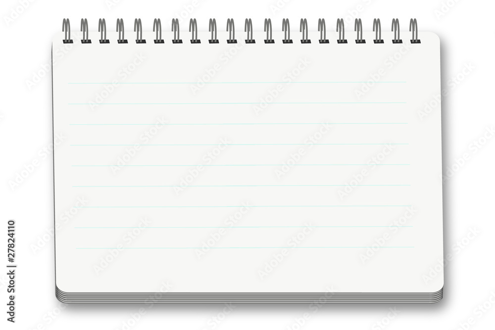 Calepin Droit Spirale Stock Vector | Adobe Stock