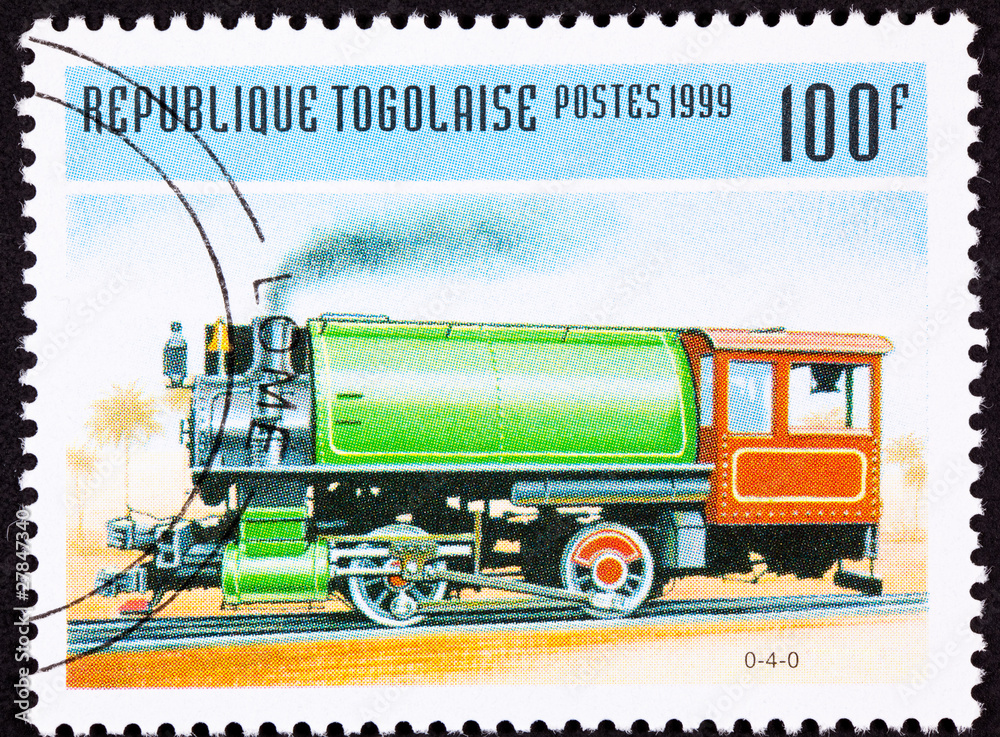 Togo Train Post Stamp Vintage Railroad Steam Engine Locomotive Stock ...